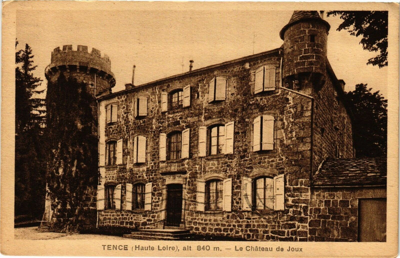 -Tence (Haute-Loire) alt 840m. - Le Chateau de Joux à Tence - Cartorum